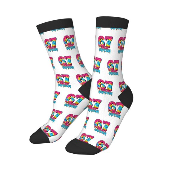 ASFGIMUJ Christmas 67 Six Seven Meme Kids Sports Socks For Pattern ...