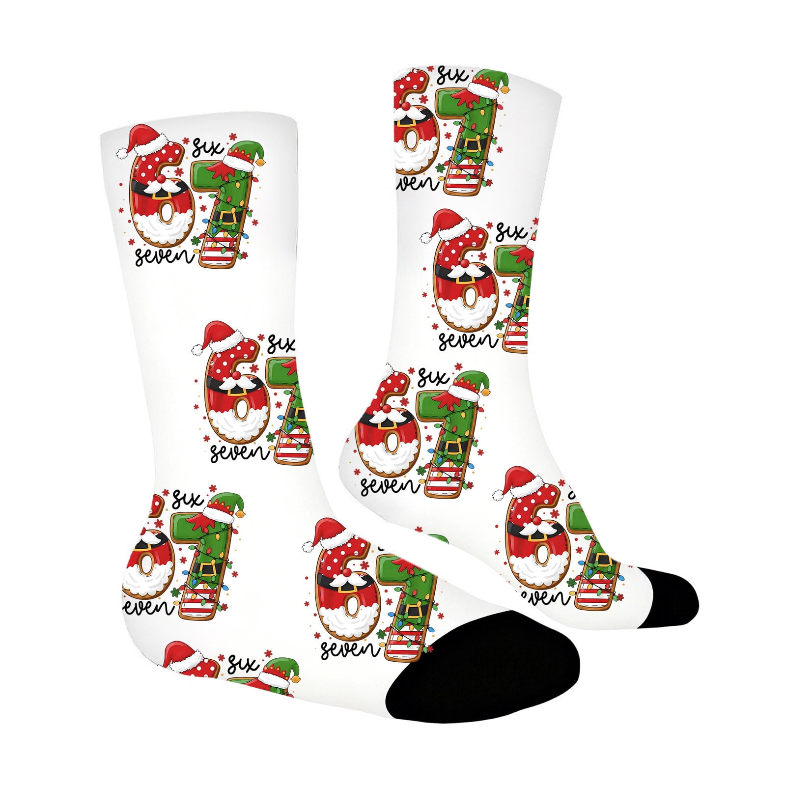ASFGIMUJ Christmas 67 Six Seven Meme Playful Ice Themed Kids Socks For ...