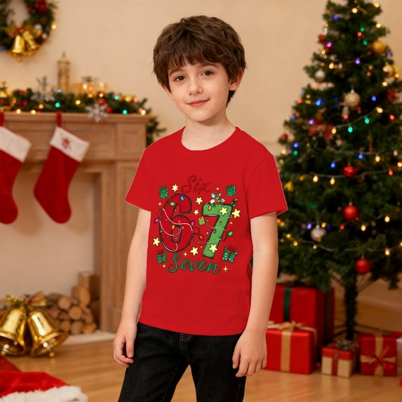 ASFGIMUJ Christmas 67 Six Seven Meme Toddler 67 Christmas Funny Boy ...