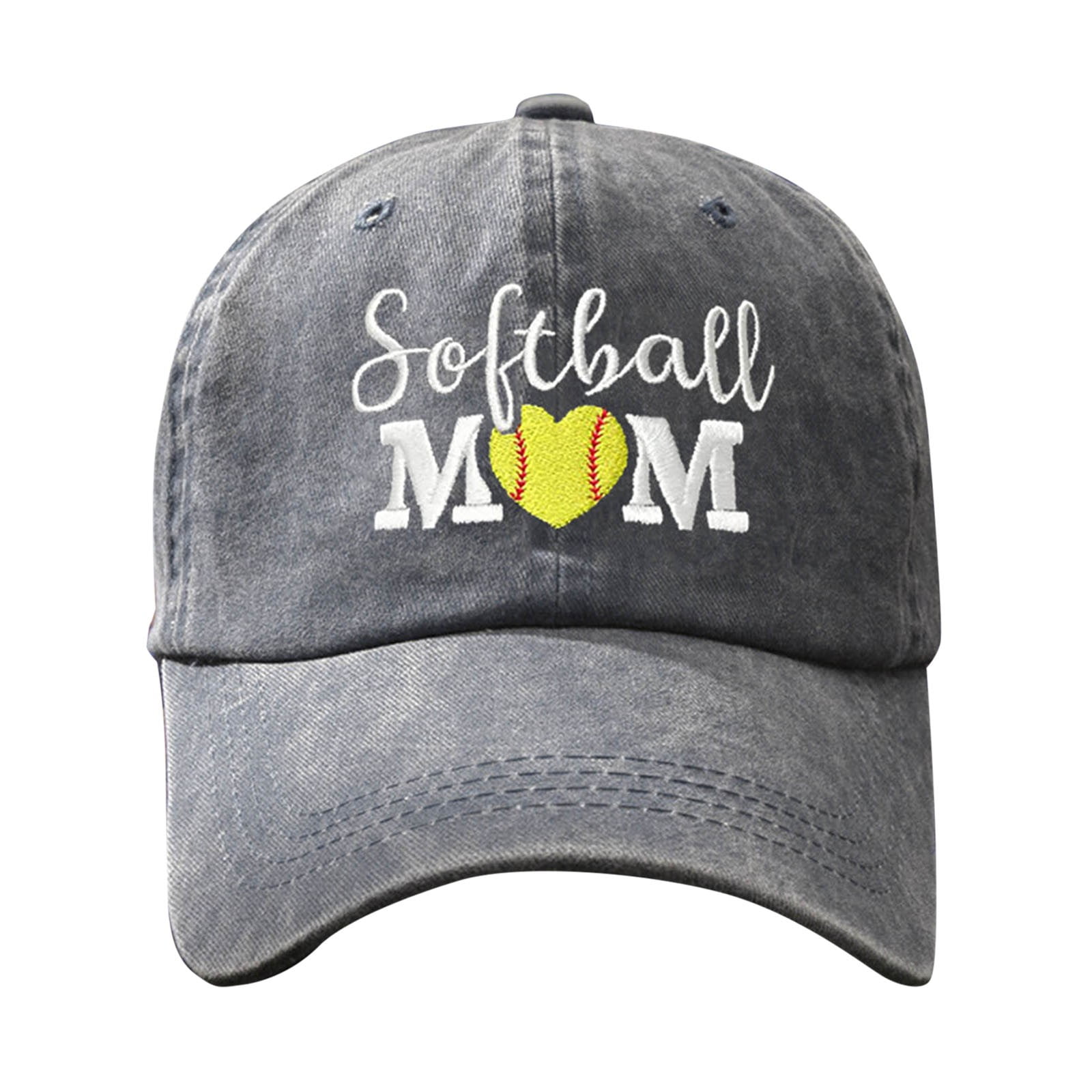 ASFGIMUJ Embroidered Softball Mom Love Baseball Washed Baseball Cap ...