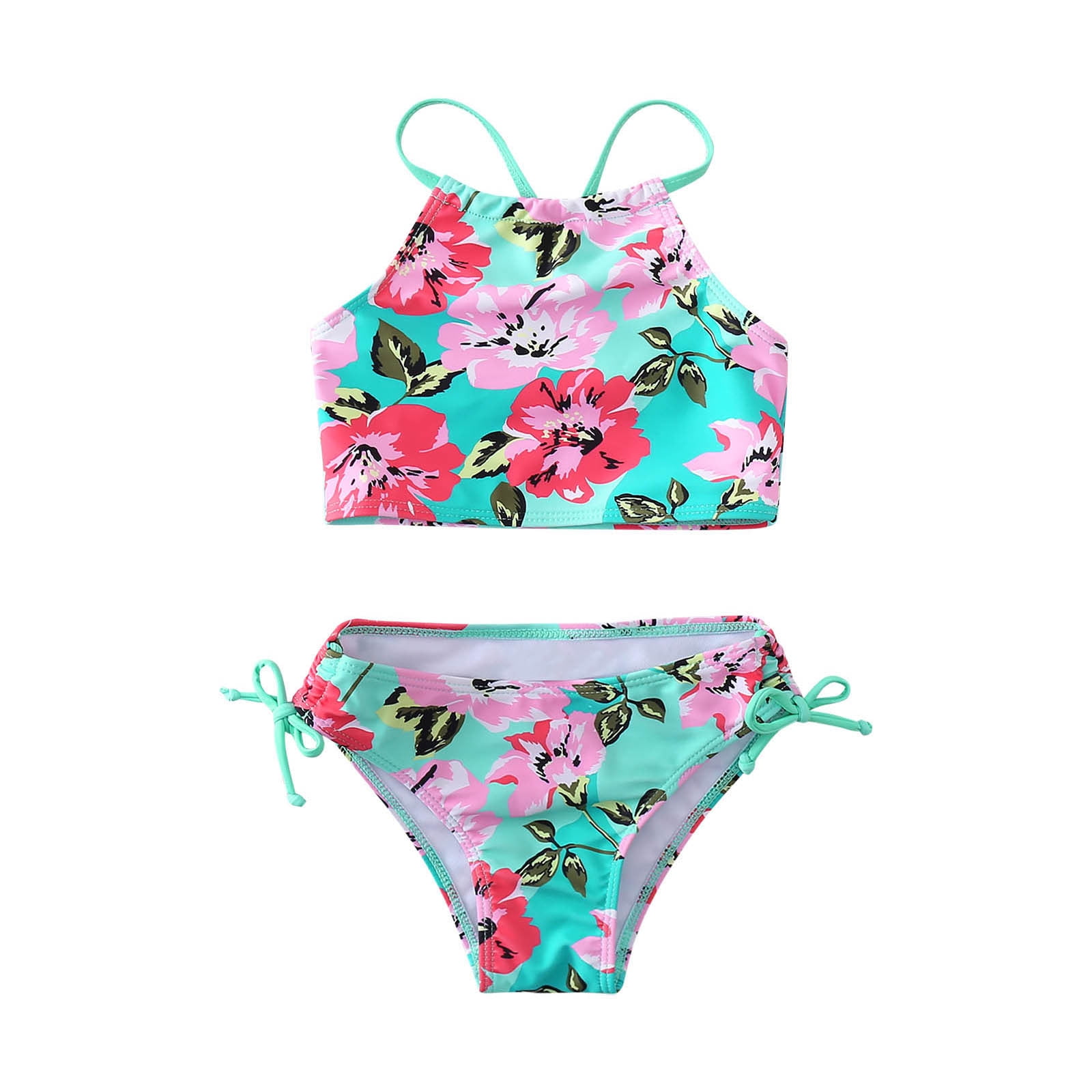 ASFGIMUJ Girls Two Piece Swimsuit Outfits Beach Daisy Sport Swimwear ...