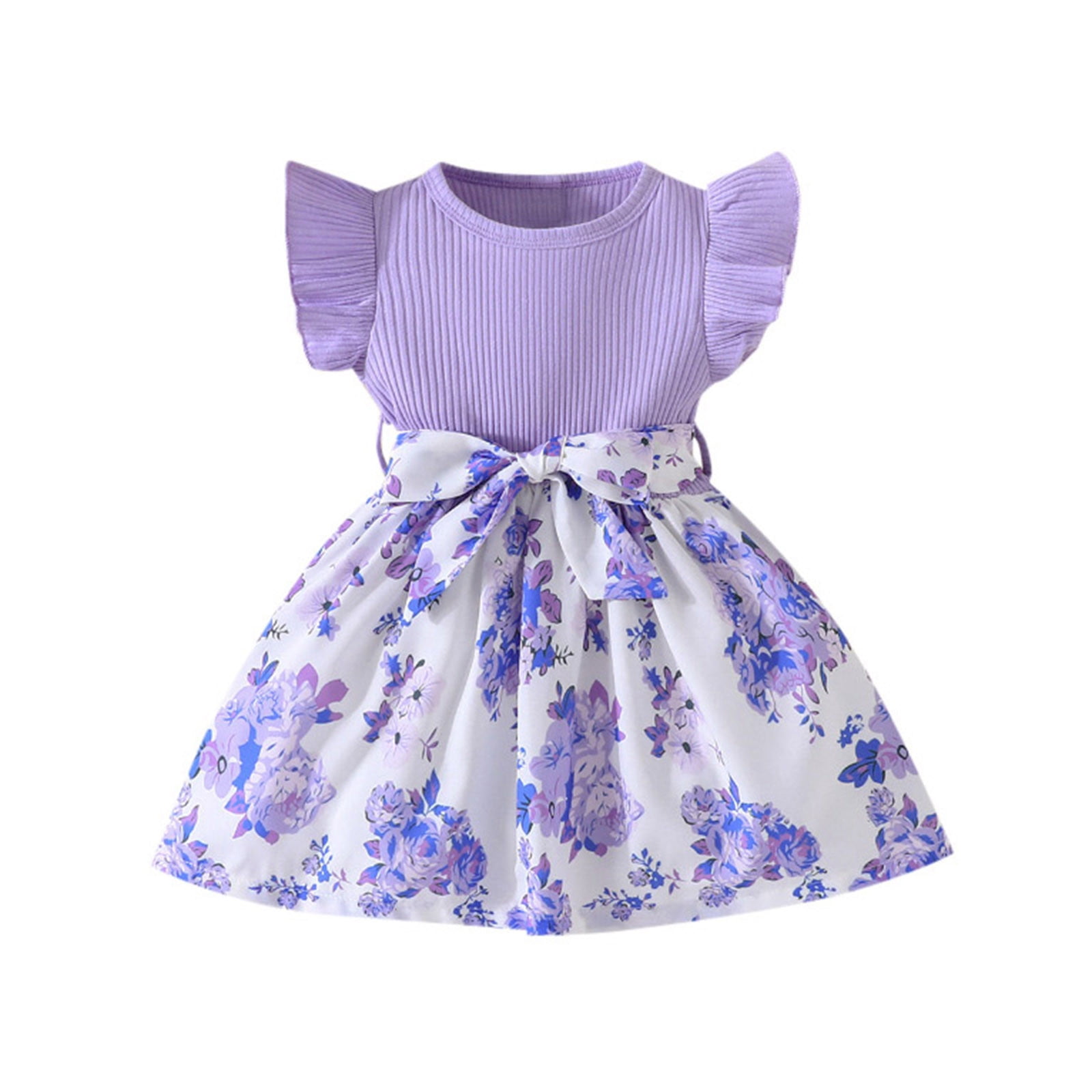 ASFGIMUJ Little Girls Dresses Clothes Summer Dress Ruffle Sleeveless ...