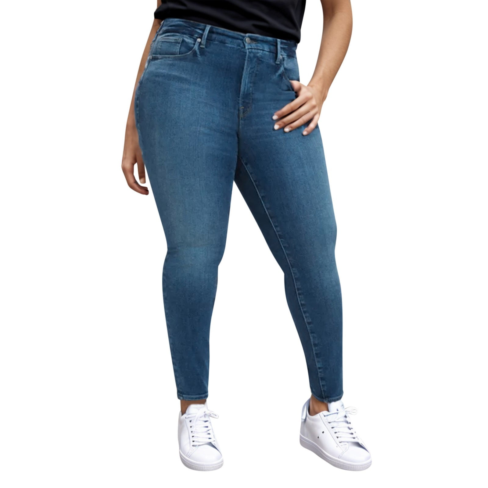 ASFGIMUJ Pants For Women 2023 Plus Size Jeans High Waisted Pull On ...