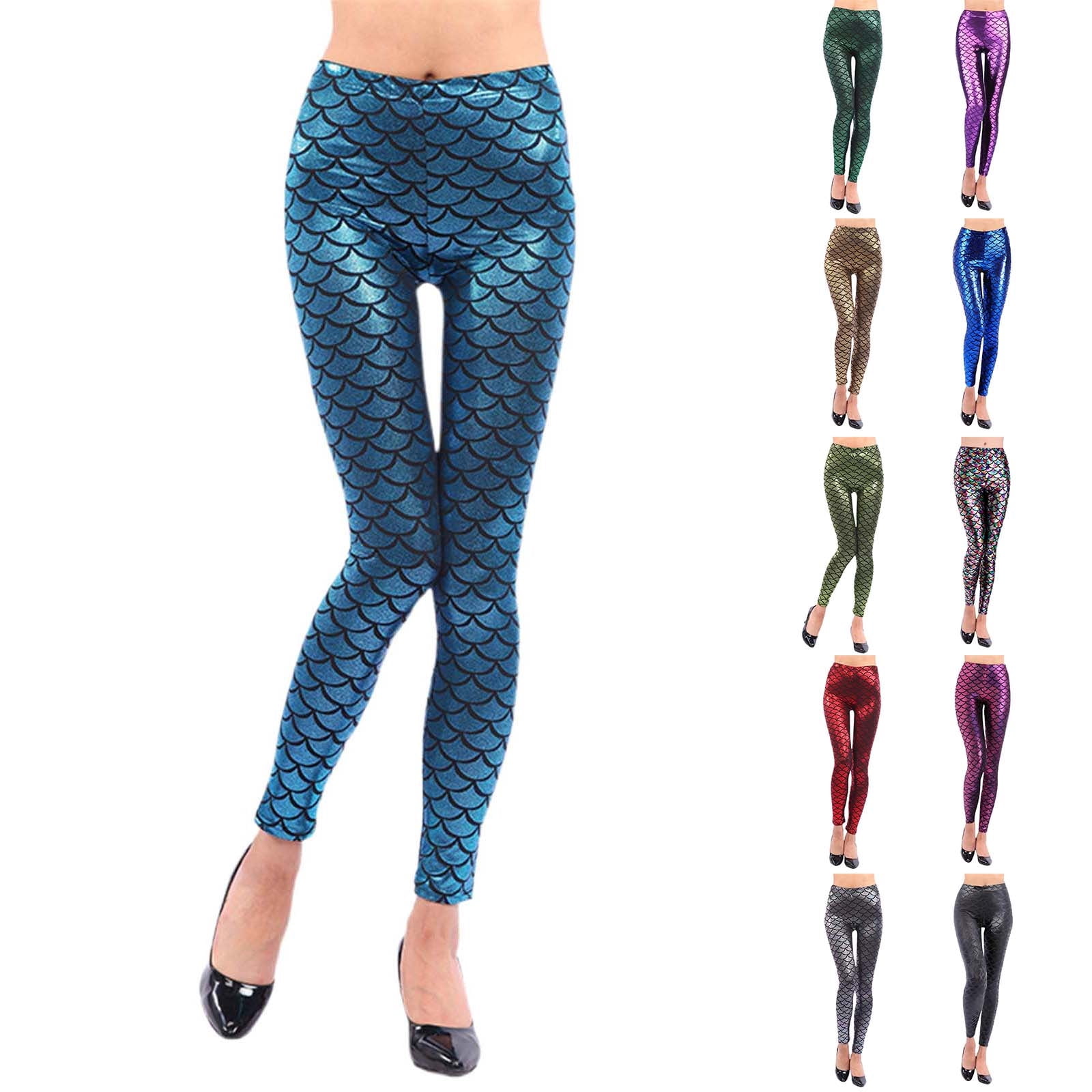 ASFGIMUJ Plus Size Shiny Snake Print Leggings for Women Tummy Control ...