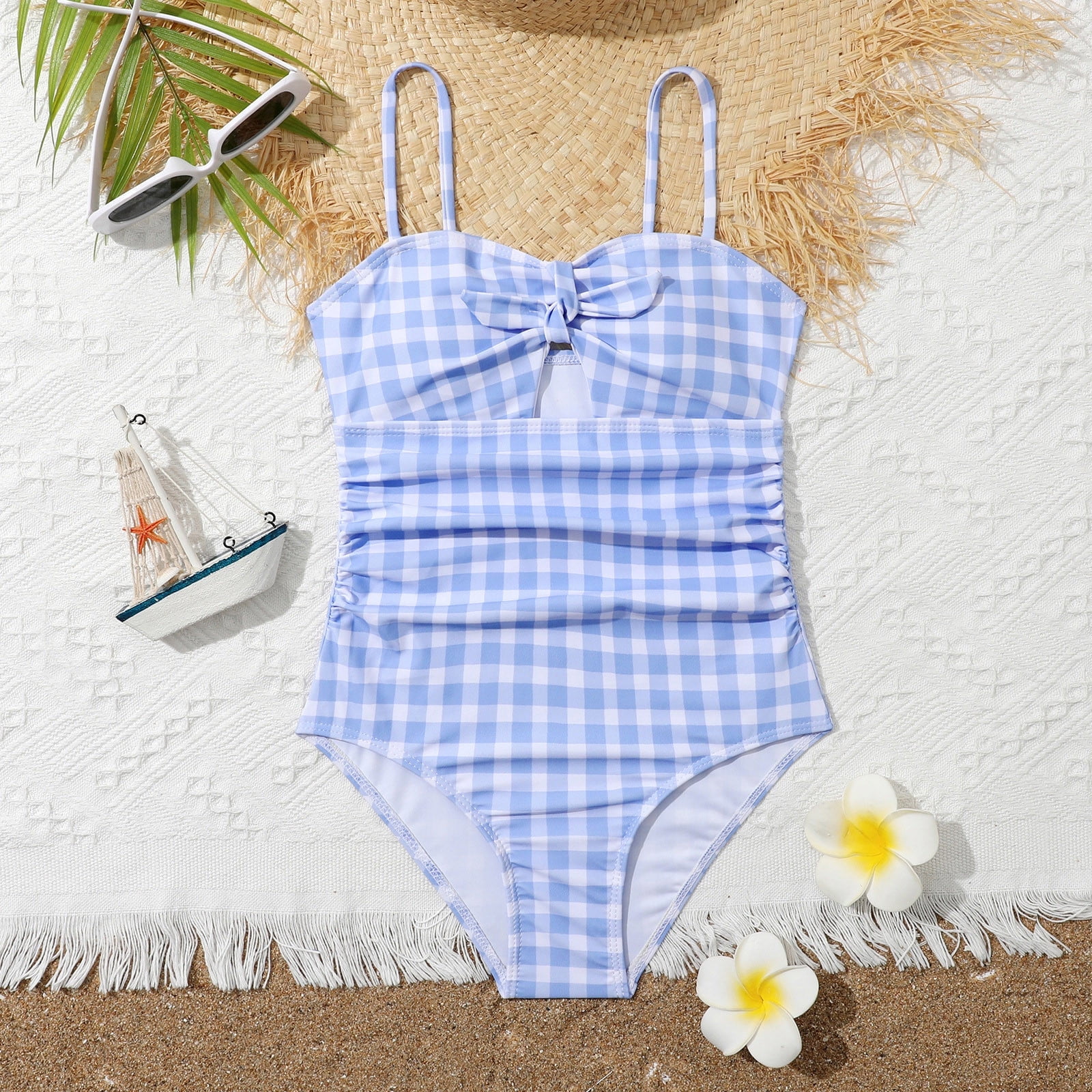 ASFGIMUJ Swimsuits For Girls Teens Summer 1 Piece Bodysuit Bikini ...