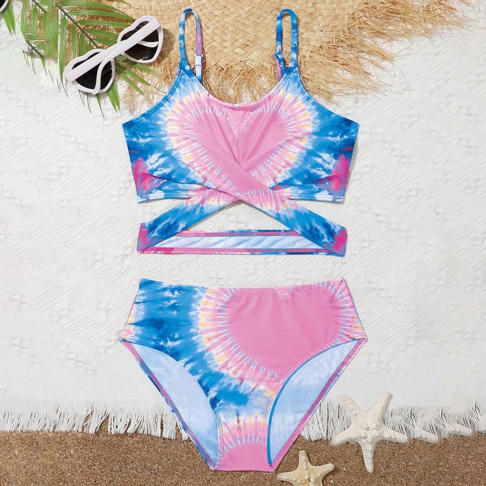 ASFGIMUJ Swimsuits For Girls Teens Swimwear Bikini Teenager Adjustable ...