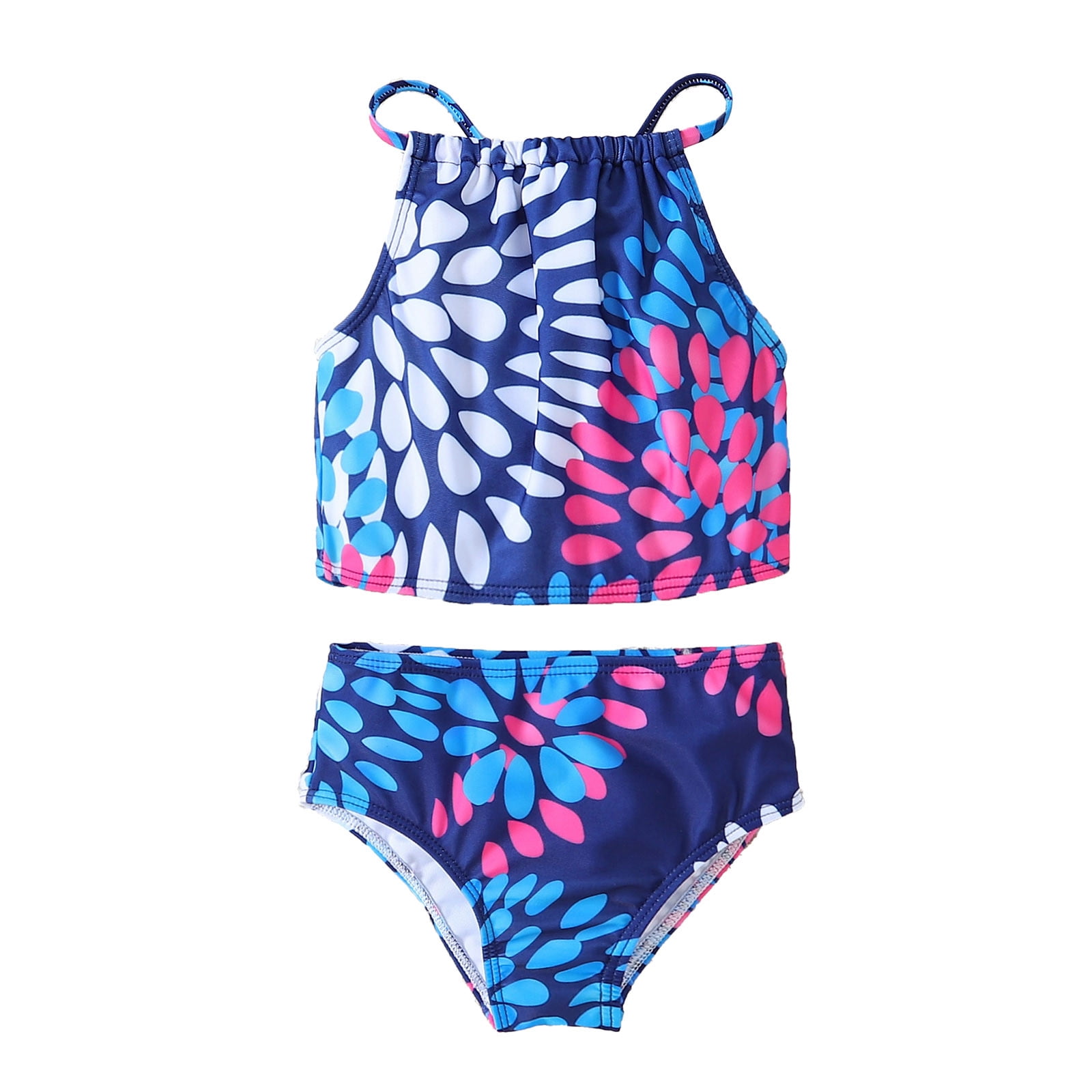 ASFGIMUJ Toddler Girl Swimsuit Two Piece Summer Flowers Prints ...
