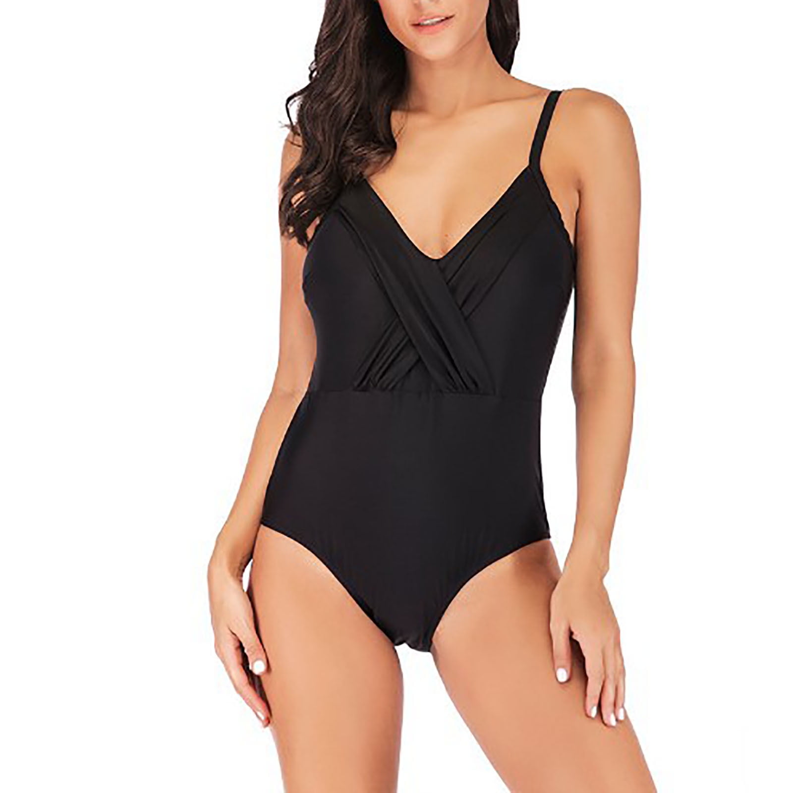 Asfgimuj Women Plus Size Swimsuit Solid Color Thin Seaside Hot Spring