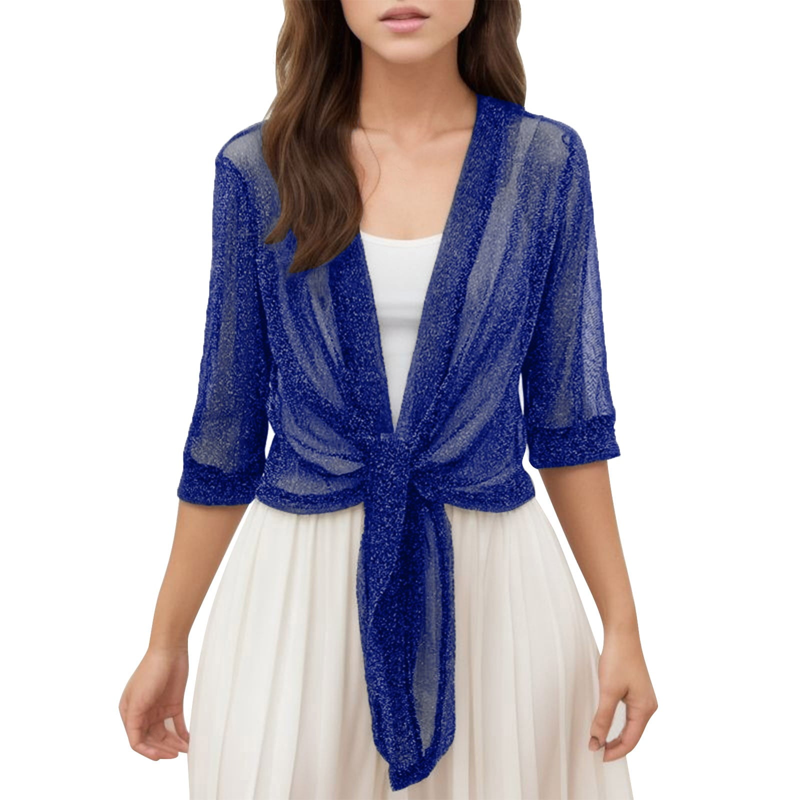 ASFGIMUJ Womens Waistband Filigree With A Small Mesh Shawl Short ...