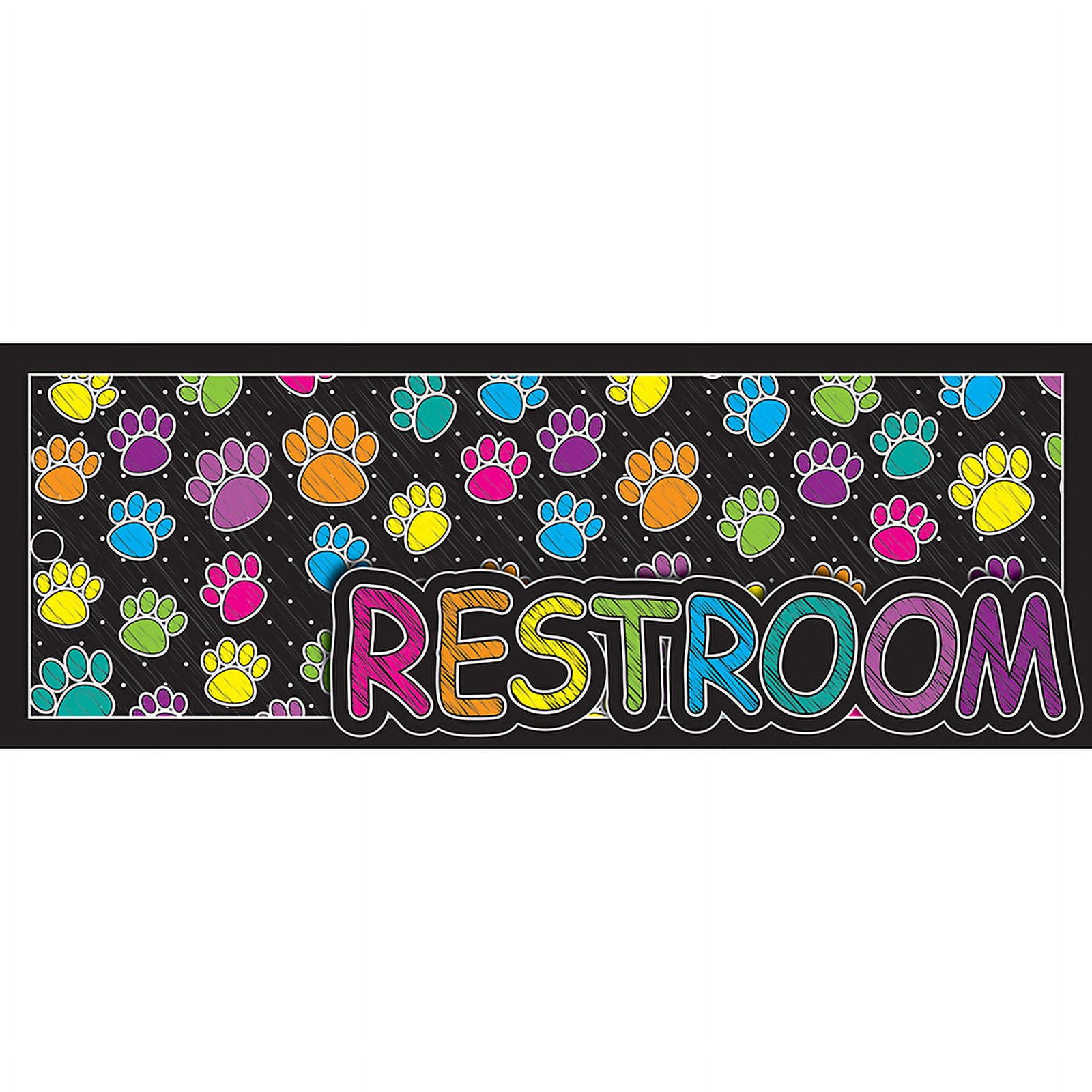 ASH10687 - Laminated Hall Pass Colored Paws Rr by Ashley Productions ...