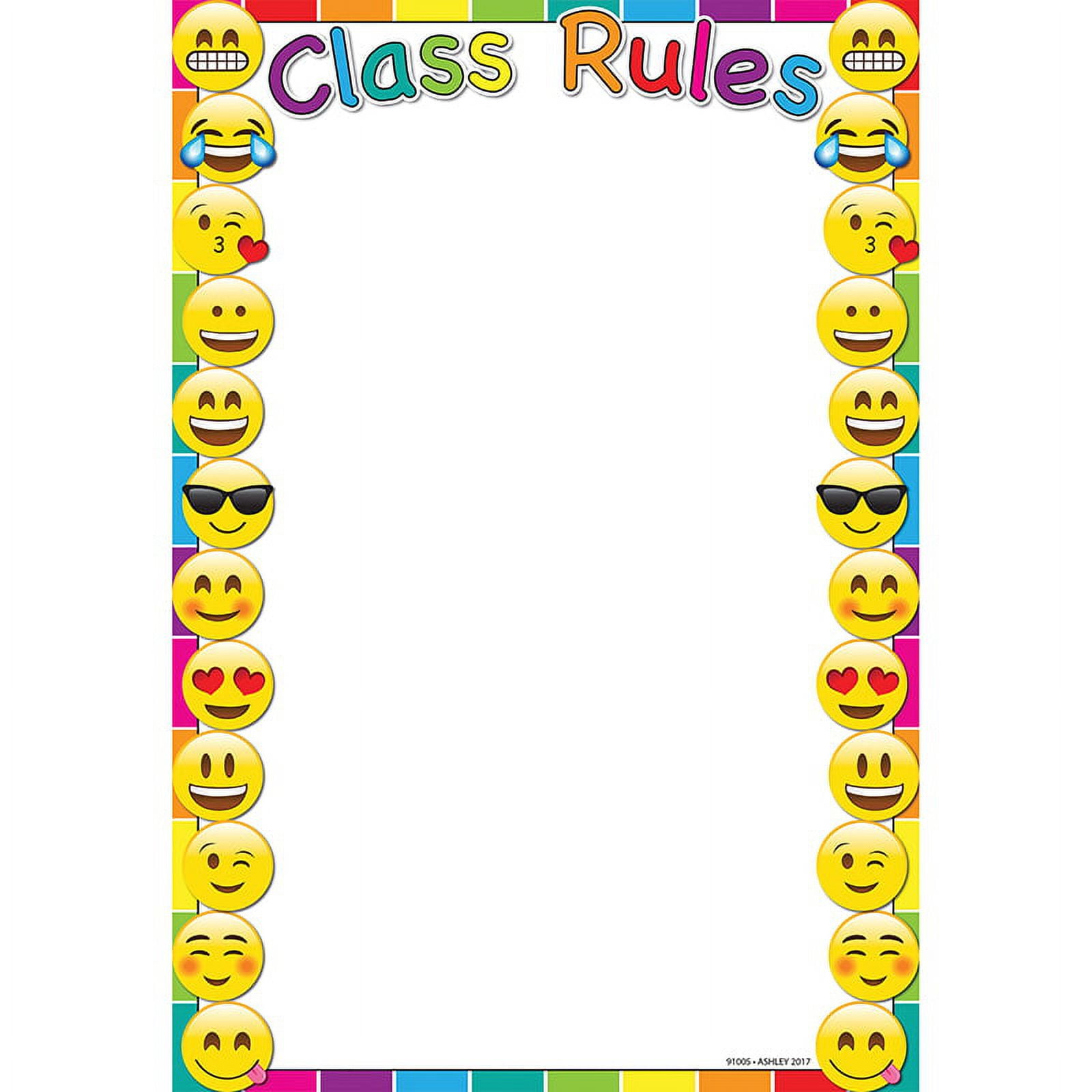 ASH91005 - Emoji Class Rules 13X19 Smart Chart 13X19 Chart by Ashley ...