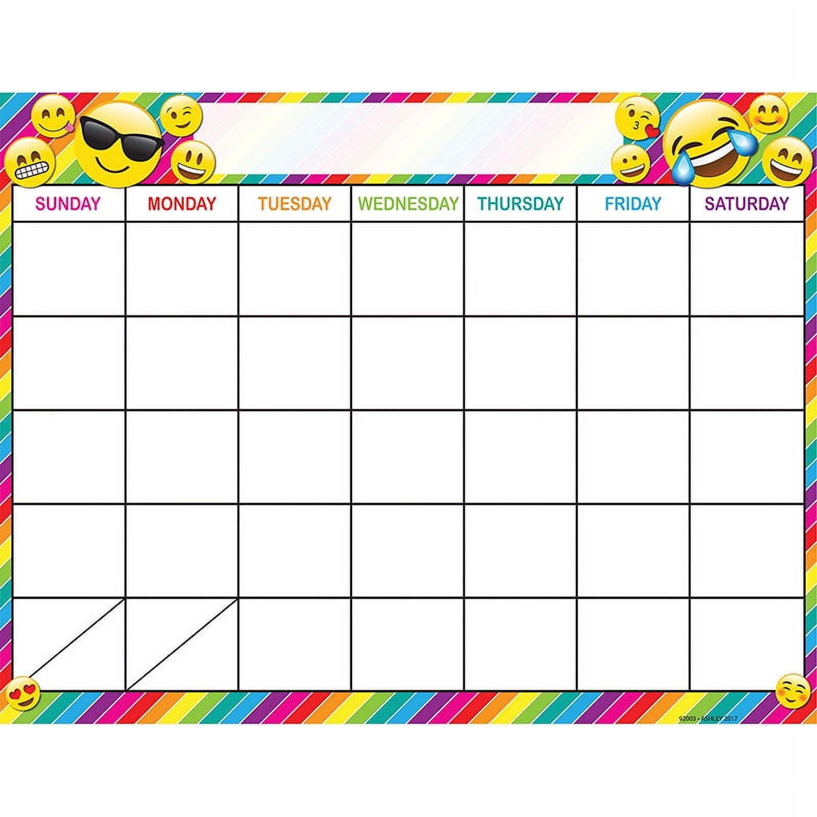 ASH92003 - Calendar Emoji 17X22 Chart Smart Poly by Ashley Productions ...