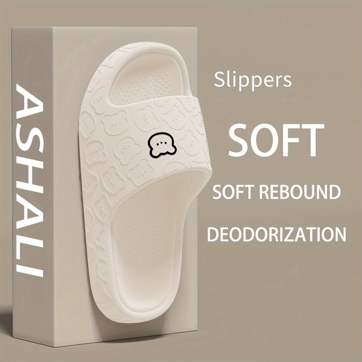 ASHALI Cute Bear Breathable Men'S Soft Slippers Four Seasons Indoor ...