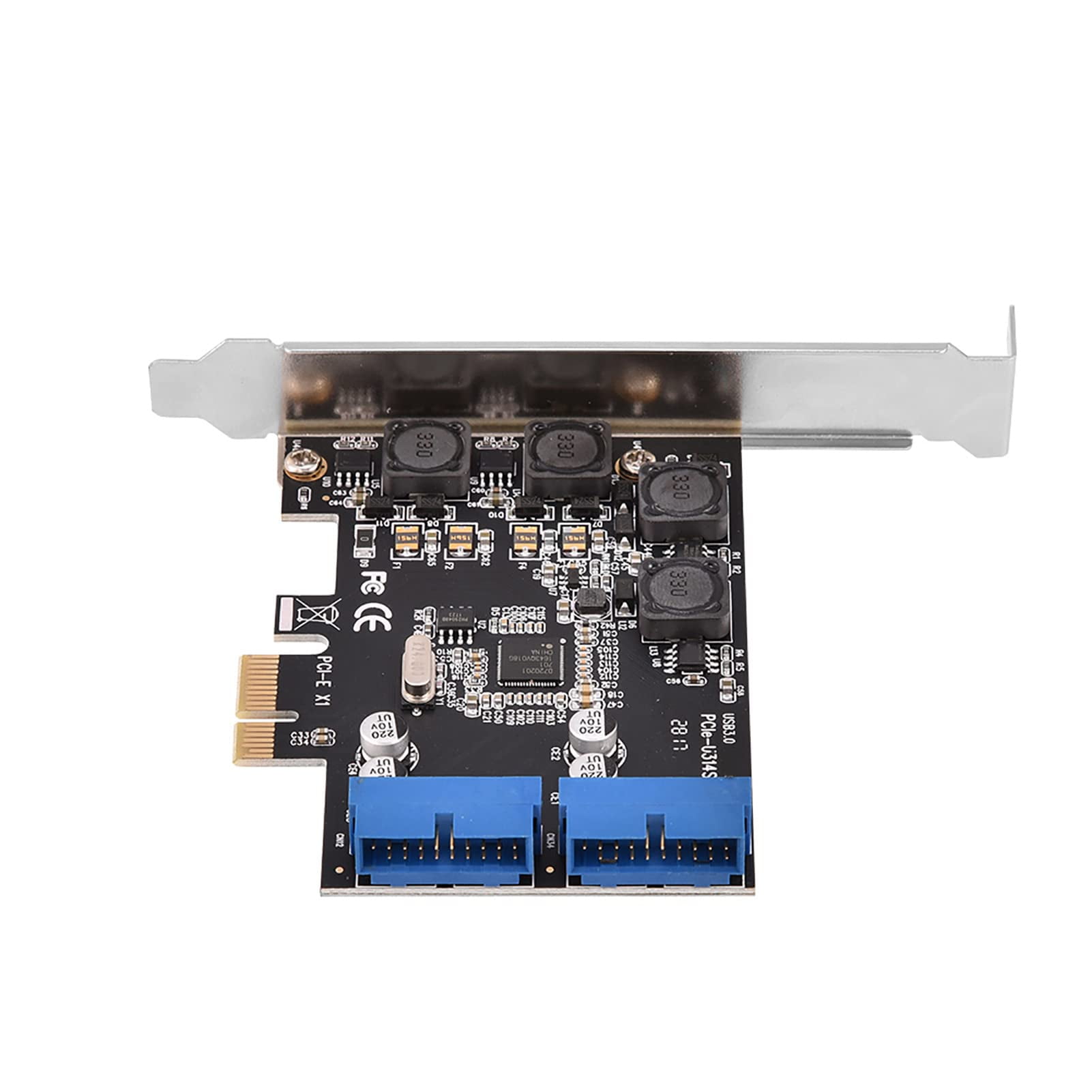 ASHATA PCI E PCI RRF12 Express to Internal 2 Port 19Pin Header USB 3.0 Card Adapter with Low ...
