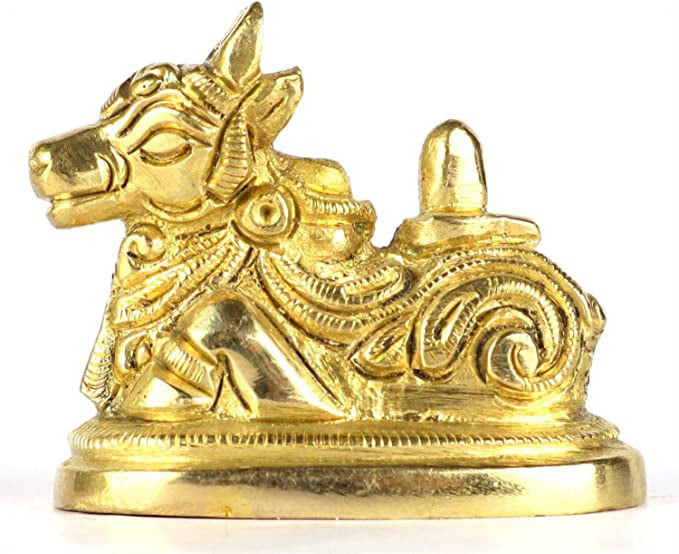 ASHIRWAD Nandi Brass Idol Statue Sculpture Murti God of Yoga Shiva ...