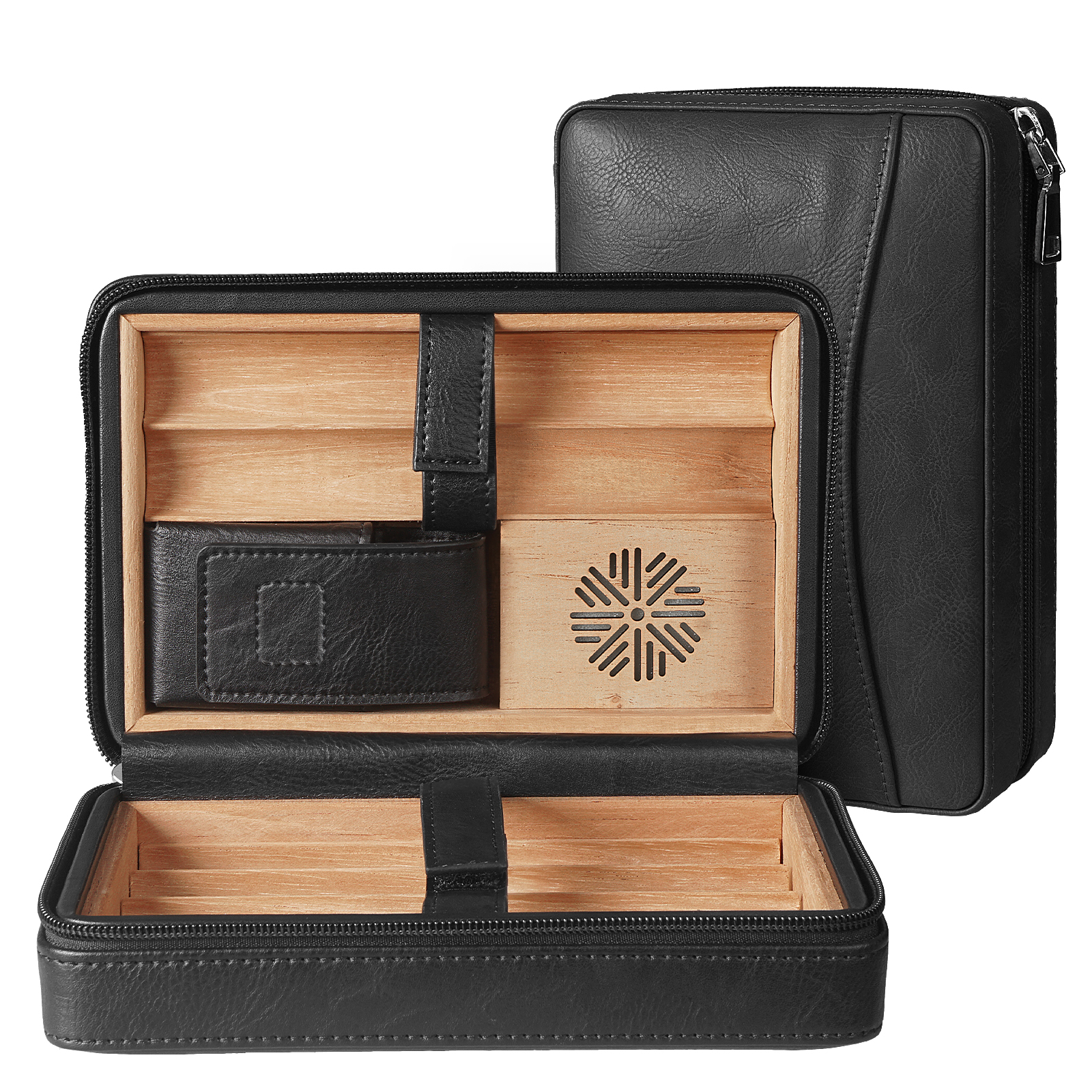 ASHJ Cigar Humidor Humidor Box Cigar Case with Cigar Lighter Cigar ...