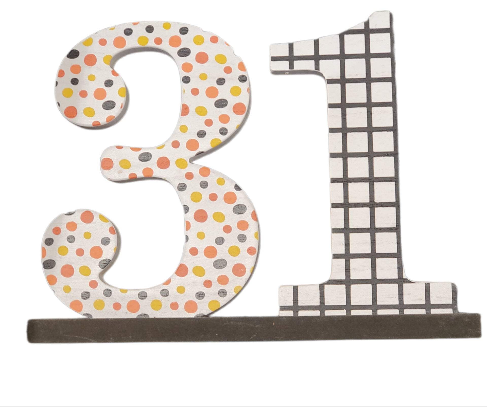 ASHLAND, HALLOWEEN TABLE TOP DECOR, NUMBER 31, WOOD 11 X 15 X 8.25 ...