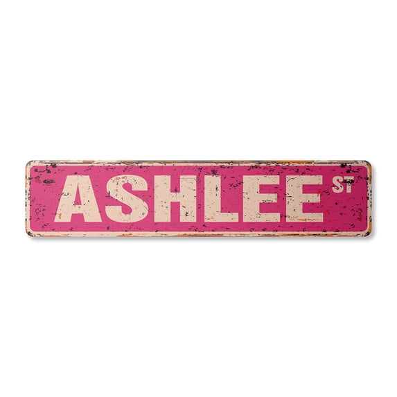 ASHLEE Vintage Plastic Street Sign Childrens Name Room Sign | Indoor ...