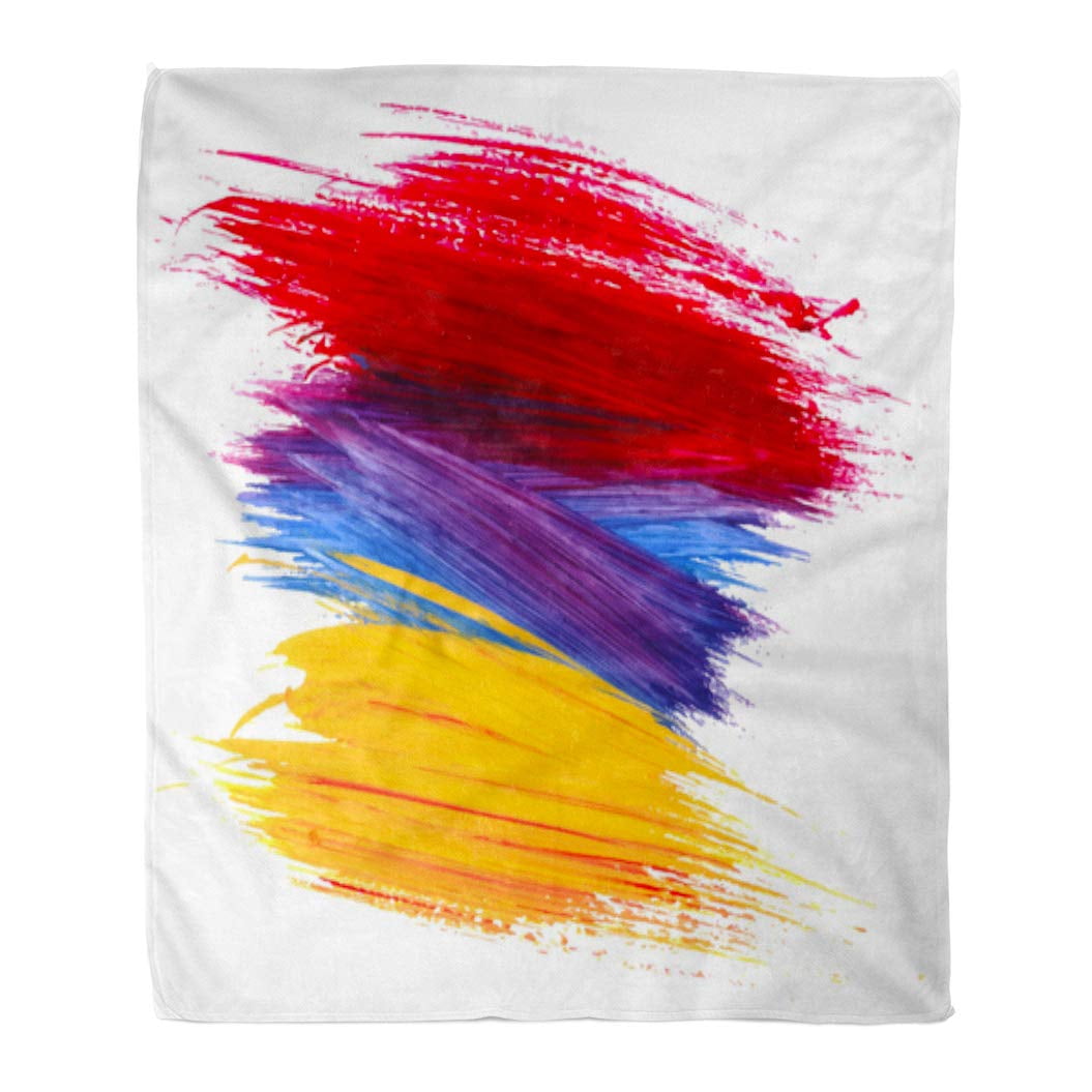 ASHLEIGH 50x60 inch Super Soft Throw Blanket Blue Draw Abstract ...