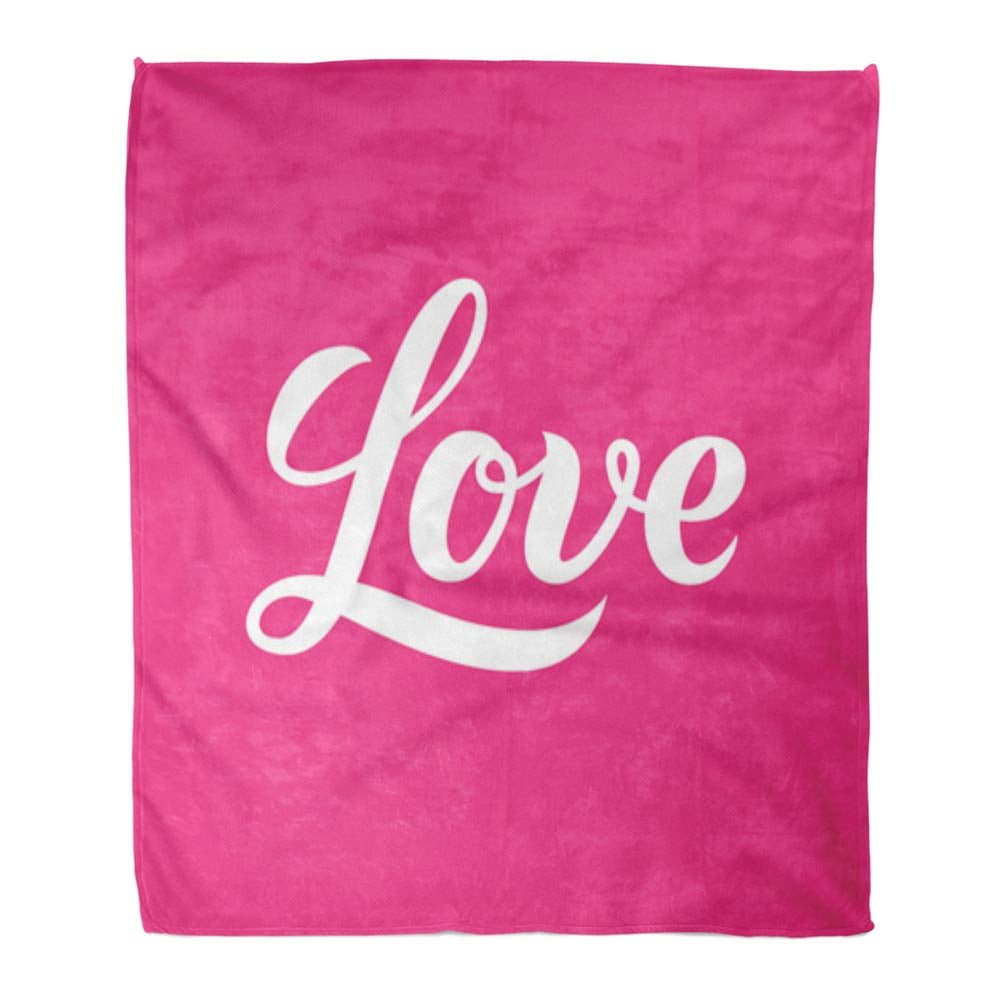 ASHLEIGH 50x60 inch Super Soft Throw Blanket Script Love Word Hand ...