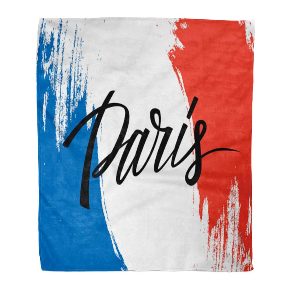 ASHLEIGH 58x80 inch Super Soft Throw Blanket Inscription Paris and ...