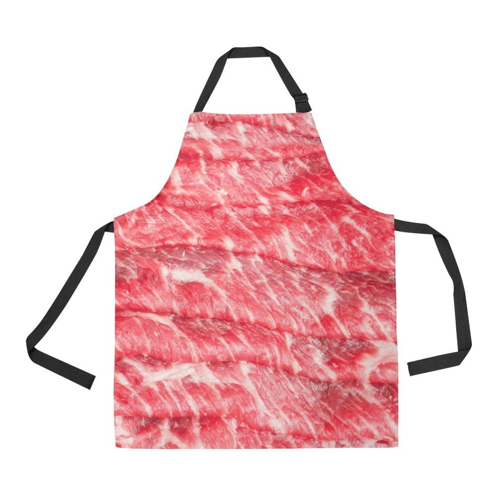 ASHLEIGH Aprons Raw Meat Apron Women Men Aprons With Two Pockets For ...