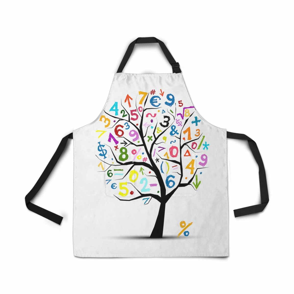 ASHLEIGH Art Tree with Math Symbol Apron for Women Men Girls Chef with ...