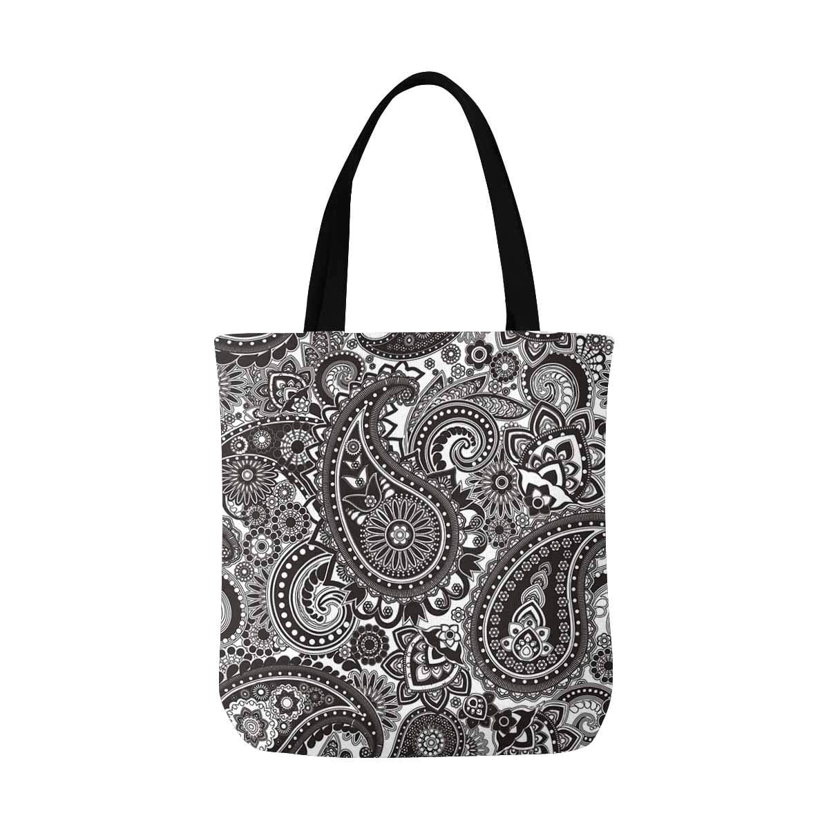 ASHLEIGH Black Paisley Pattern Reusable Grocery Bags Shopping Bag ...
