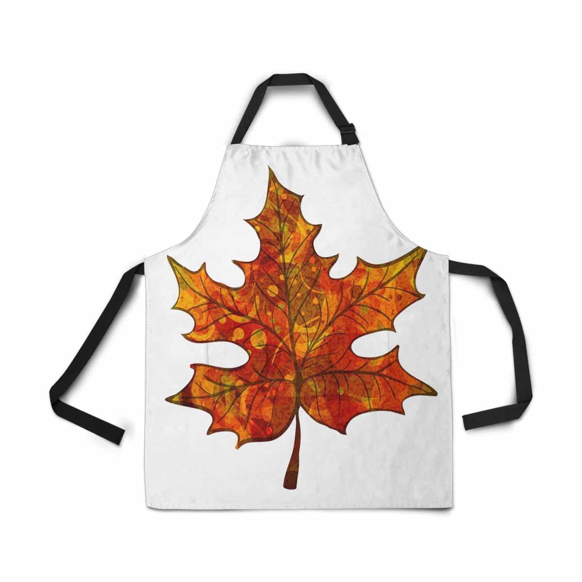 ASHLEIGH Bright Red Maple Leaf Vein Apron Kitchen Cook for Women Men ...