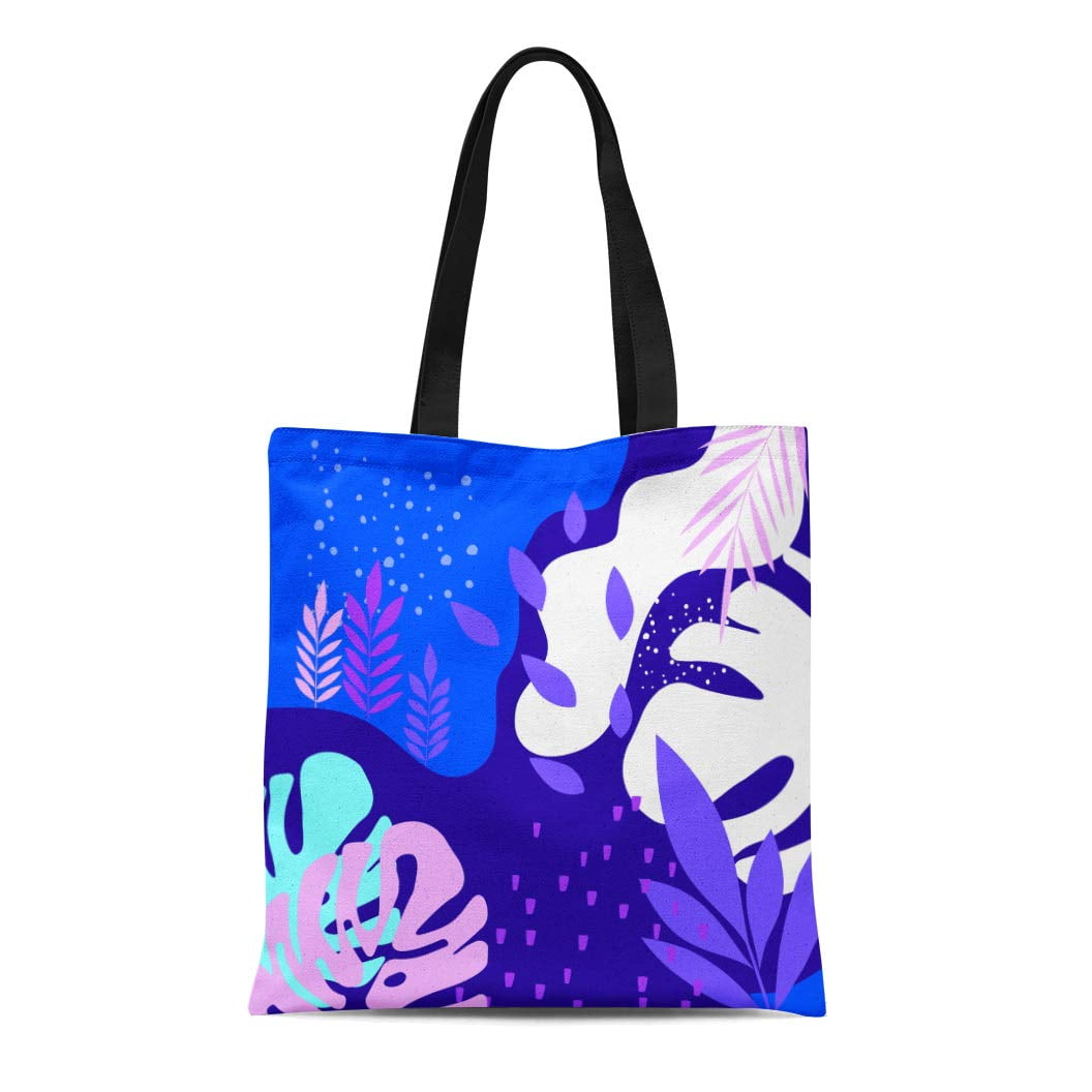 ASHLEIGH Canvas Bag Resuable Tote Grocery Shopping Bags Colorful ...