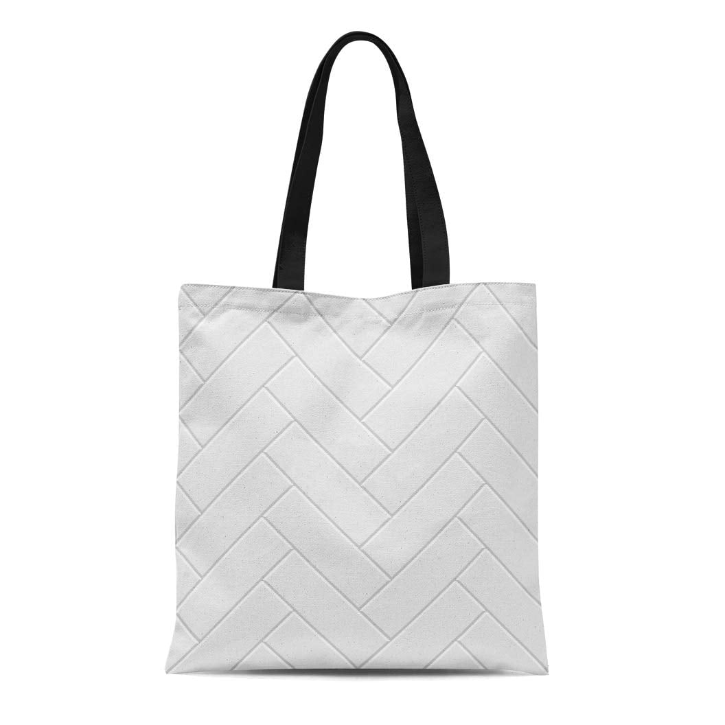 ASHLEIGH Canvas Bag Resuable Tote Grocery Shopping Bags Diagonal White ...