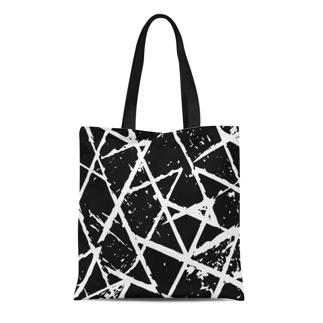 ASHLEIGH Canvas Bag Resuable Tote Grocery Shopping Bags Distress Thread ...