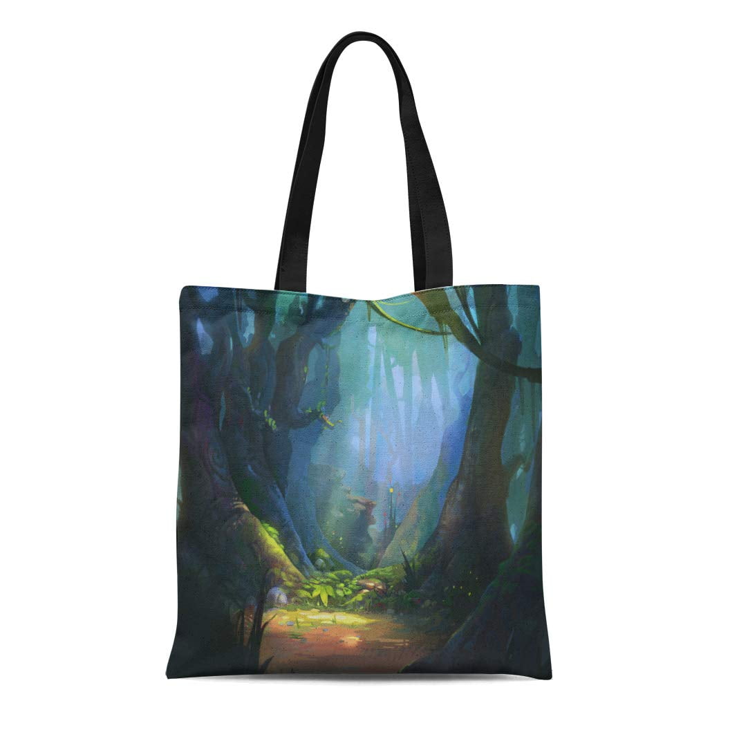 ASHLEIGH Canvas Bag Resuable Tote Grocery Shopping Bags Fantasy ...