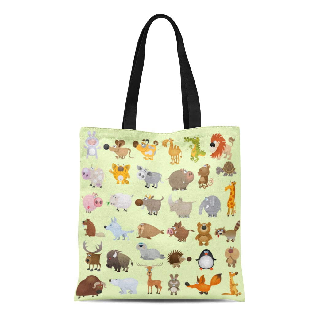 ASHLEIGH Canvas Bag Resuable Tote Grocery Shopping Bags Funny Big ...