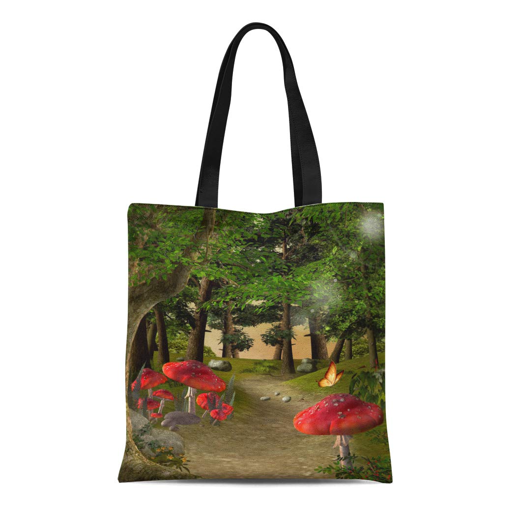 ASHLEIGH Canvas Bag Resuable Tote Grocery Shopping Bags Green Lights ...