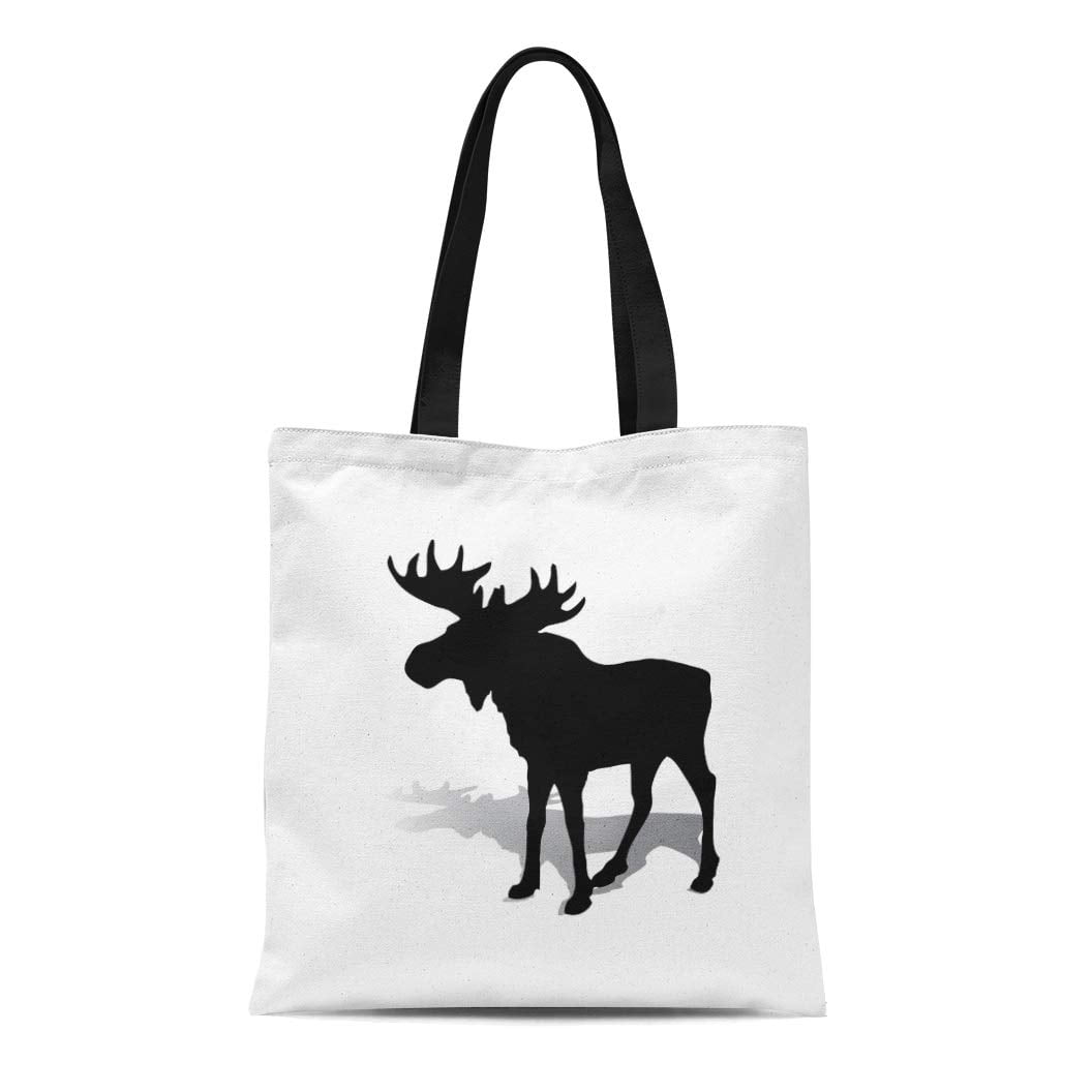 ASHLEIGH Canvas Bag Resuable Tote Grocery Shopping Bags Moose ...