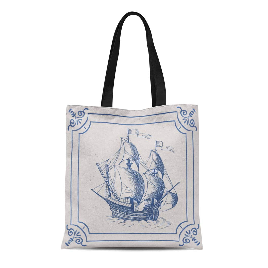 ASHLEIGH Canvas Bag Resuable Tote Grocery Shopping Bags Old Caravel ...