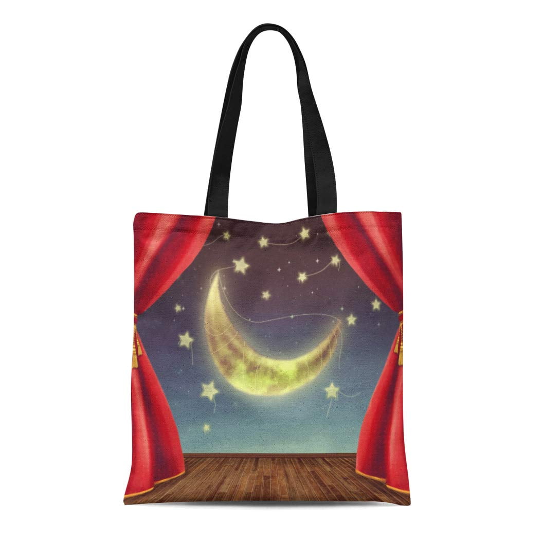 ASHLEIGH Canvas Bag Resuable Tote Grocery Shopping Bags Red Magic ...