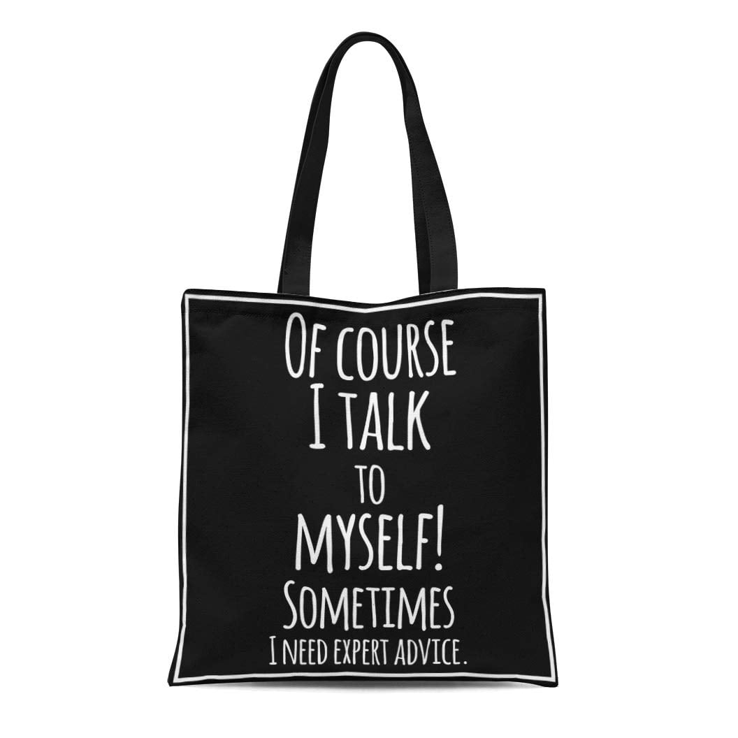 ASHLEIGH Canvas Bag Resuable Tote Grocery Shopping Bags Saying Funny ...