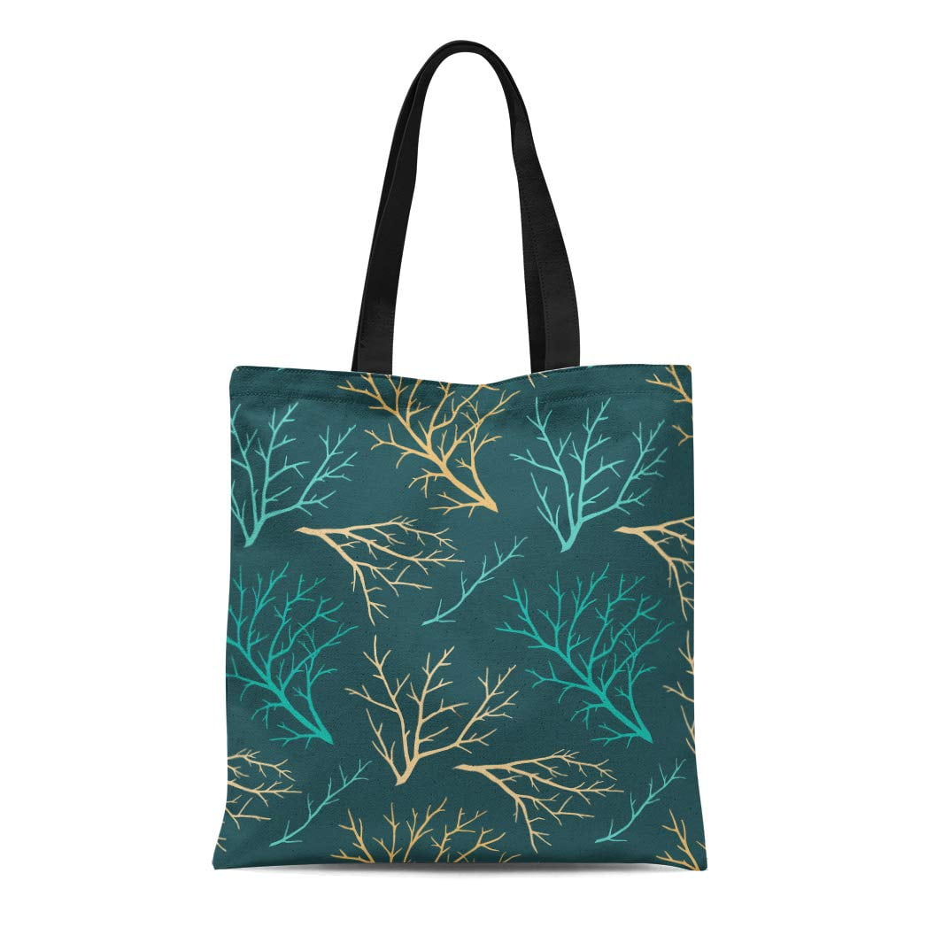 ASHLEIGH Canvas Bag Resuable Tote Grocery Shopping Bags Tree Branch ...