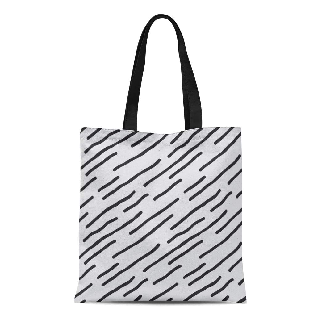 ASHLEIGH Canvas Bag Resuable Tote Grocery Shopping Bags Wiggle Doodle ...