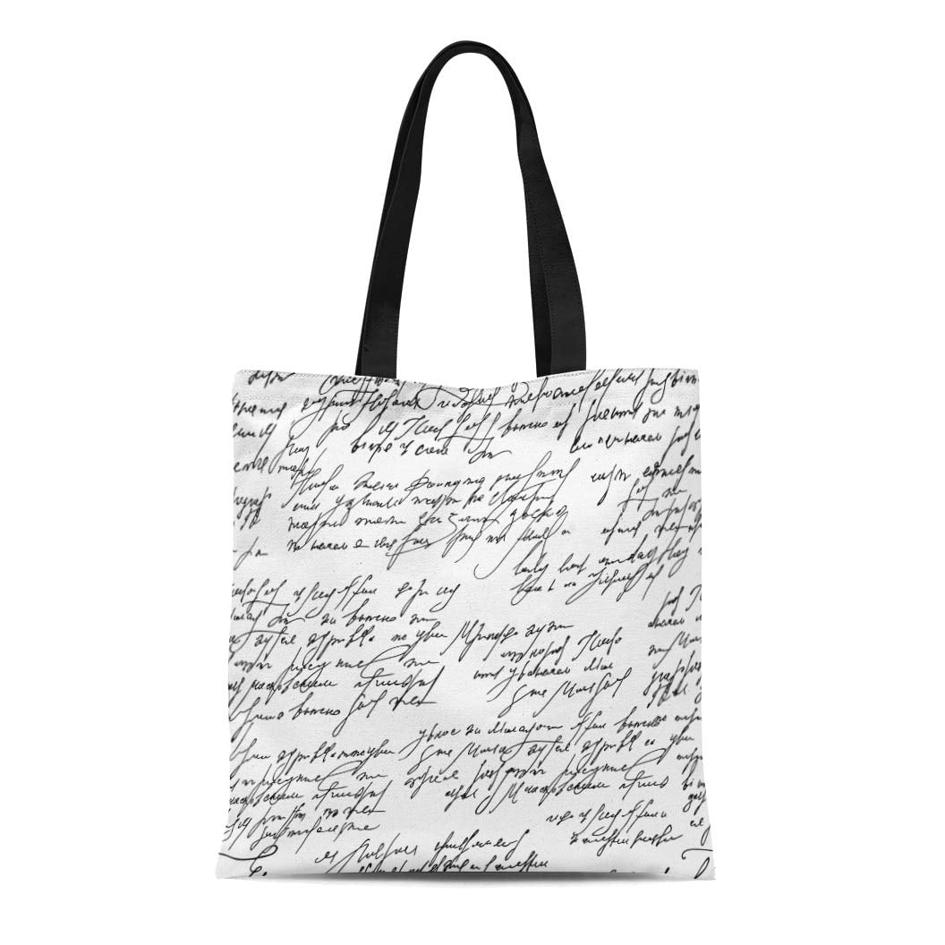 ASHLEIGH Canvas Bag Resuable Tote Grocery Shopping Bags Write Abstract ...