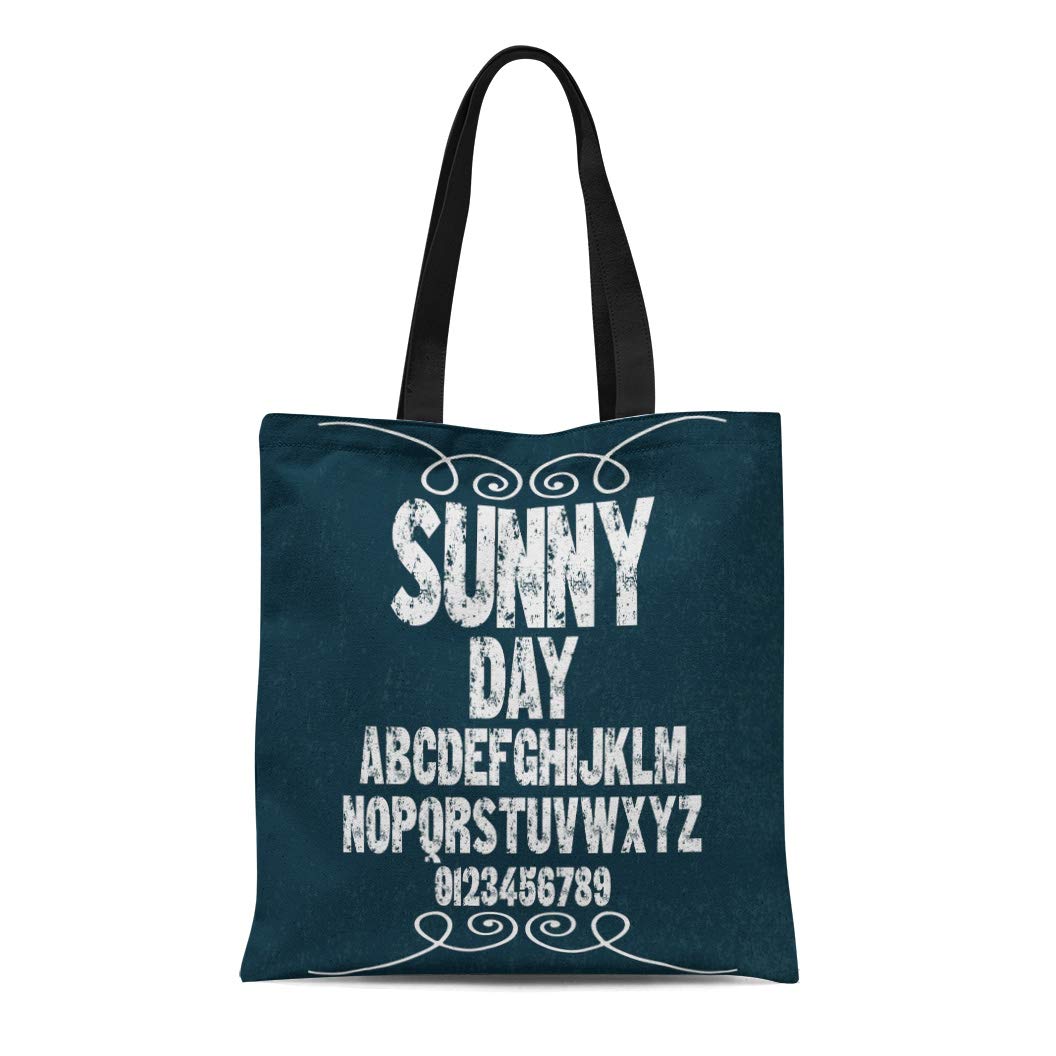 ASHLEIGH Canvas Tote Bag Abc Vintage Alphabet Handcrafted Named Sunny ...