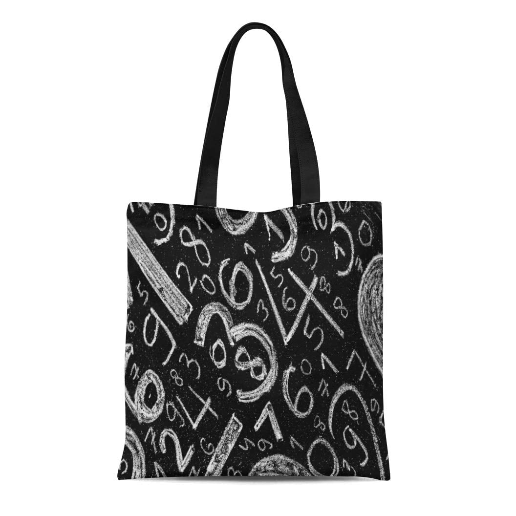 ASHLEIGH Canvas Tote Bag Abstract of Numbers From Zero to Nine Alphabet ...