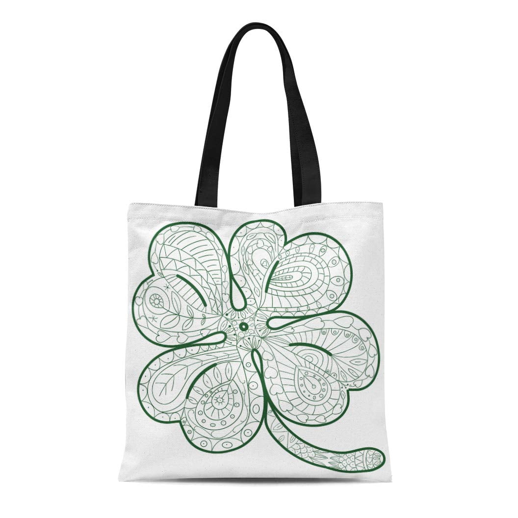 ASHLEIGH Canvas Tote Bag Adult Coloring Page Cute Clover for Anti ...