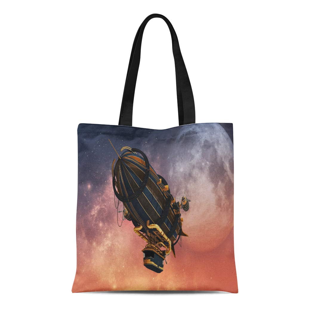 ASHLEIGH Canvas Tote Bag Airship 3D Computer Graphics of Zeppelin in ...