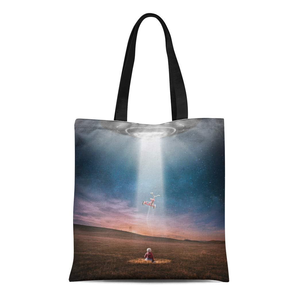 ASHLEIGH Canvas Tote Bag Aliens Funny Ufo Abduction Extraterrestrials ...