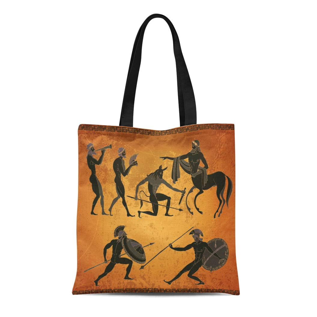 ASHLEIGH Canvas Tote Bag Ancient Greece Scene Greek Mythology Centaur ...