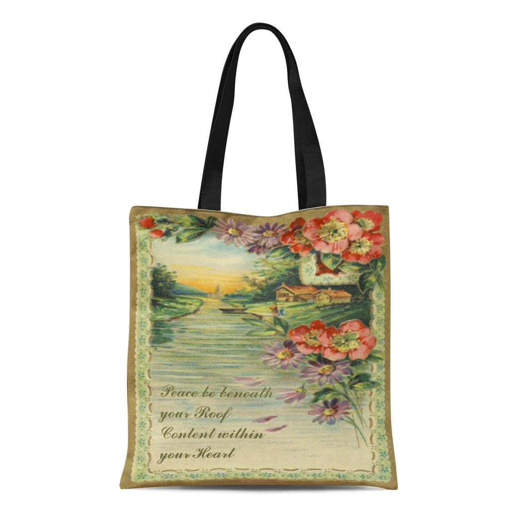 ASHLEIGH Canvas Tote Bag Antique Vintage Victorian Peace Ornate 1800S ...