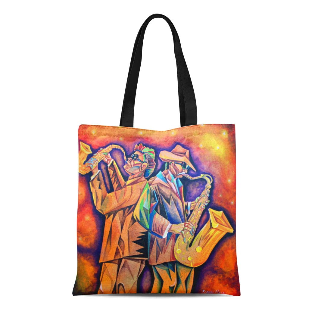 ASHLEIGH Canvas Tote Bag Artistic Cubism Musicians Portrait Mgp ...